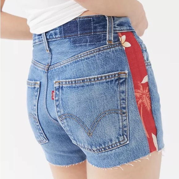 Levi's | Shorts | Levis 55 Tropical Inset Recycled Denim Cutoffs ...